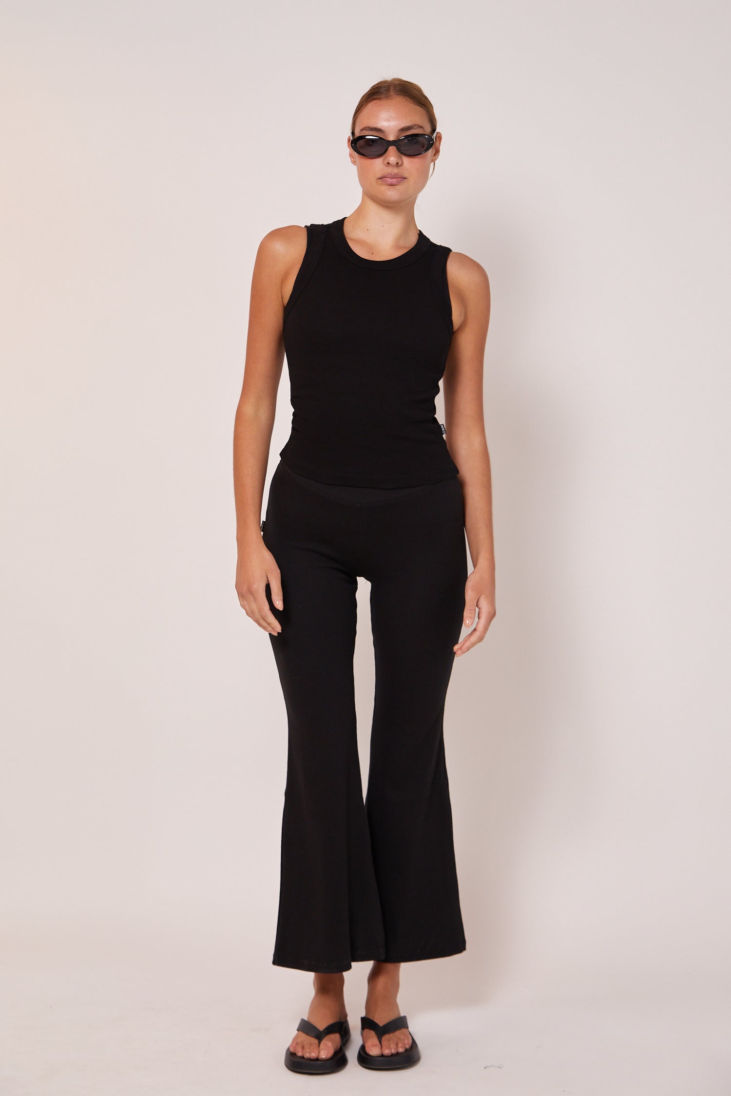 Le Buns | Organic Cotton Singlet Top | Black | Size 6 - 20 – LE BUNS